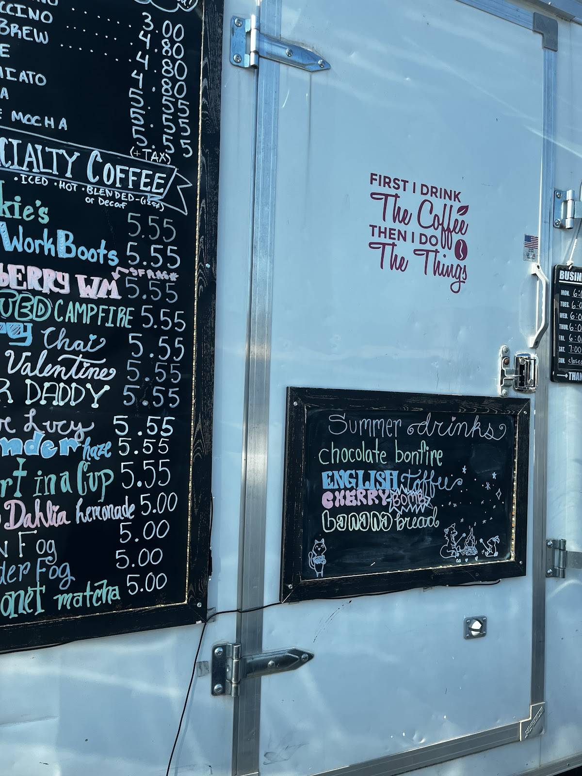 Menu at Pretty in Pink Coffee desserts, Ozark