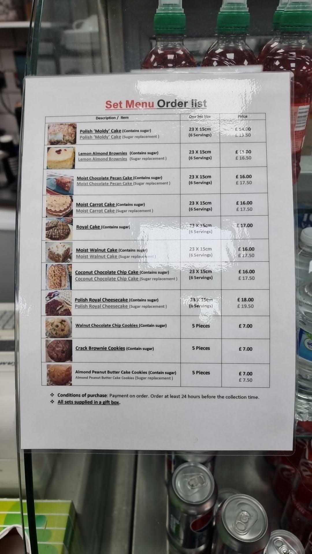 Menu at PONDEROSA CAFE, Sheffield
