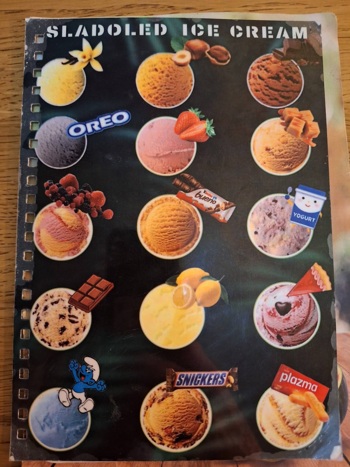 Menu at Palma 3 restaurant, Brčko