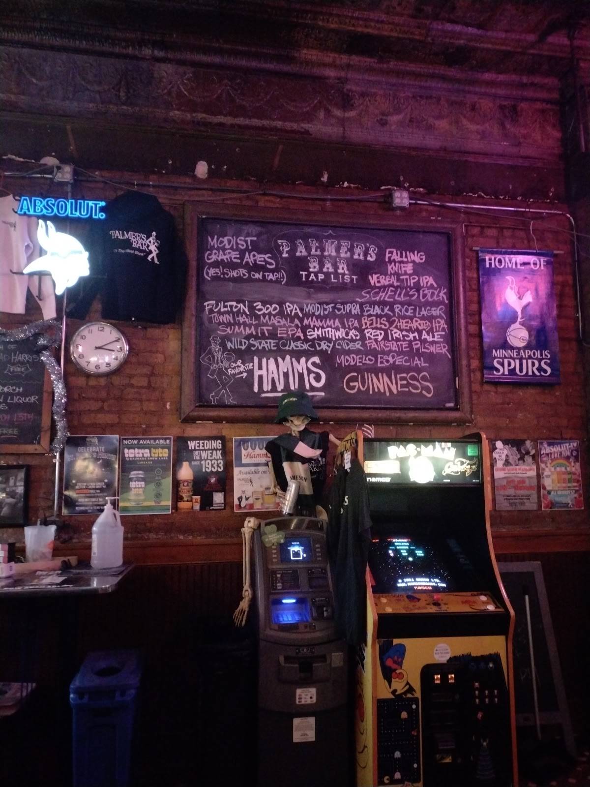 Menu at Palmer's Bar, Minneapolis