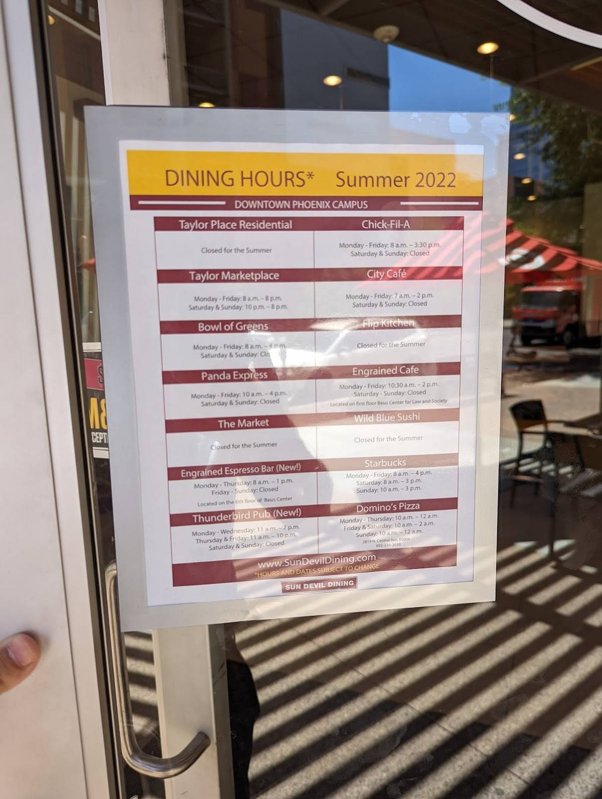 Menu at Panda Express fast food, Phoenix, 120 E Taylor St