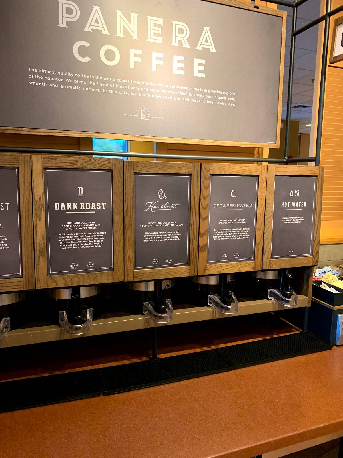 Menu at Panera Bread cafe, Winter Park, Aloma Ave