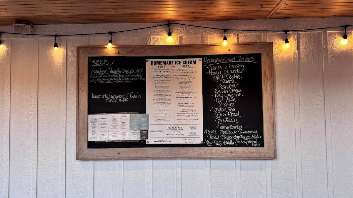 Menu at Parkside Drive-In restaurant, Saint Johnsville