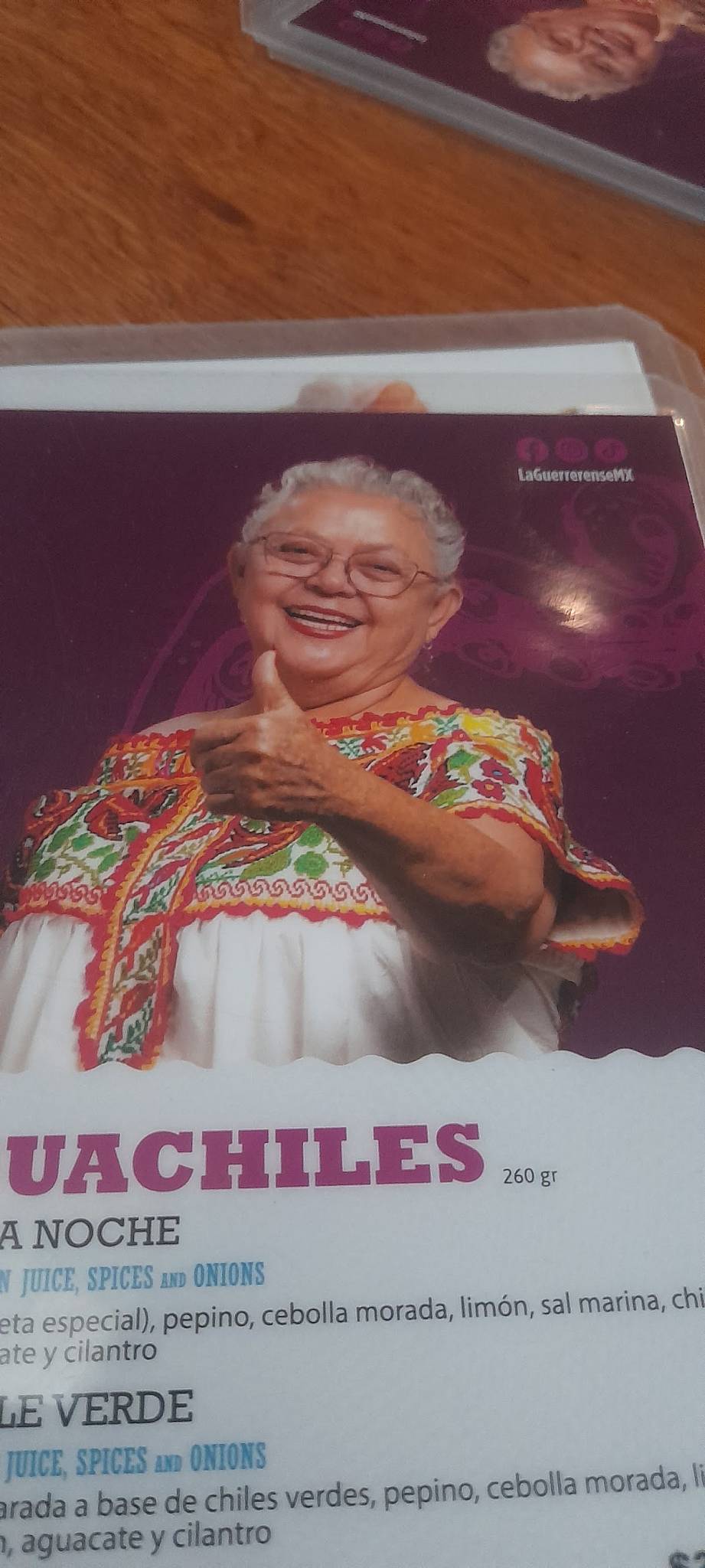 Carta del restaurante Pasillo del Humo, Ciudad López Mateos