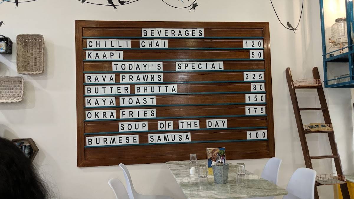 Menu at Patina - Indian Diner, Chennai