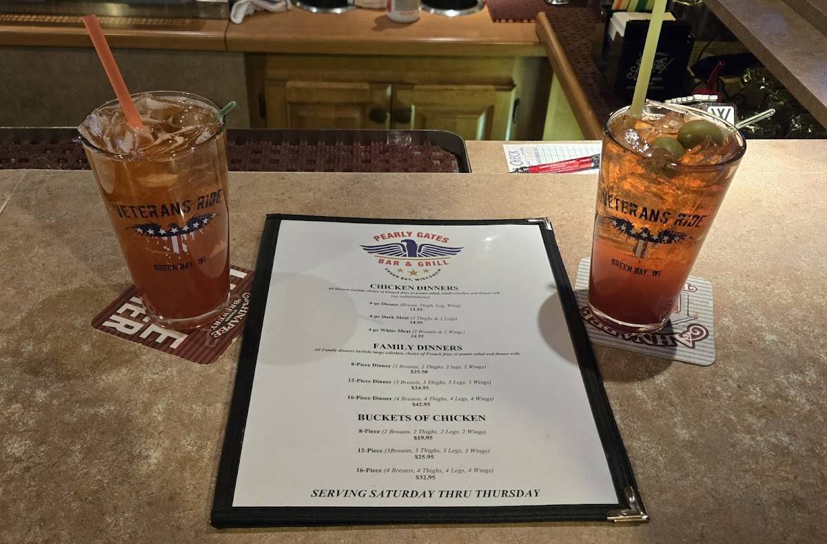 Menu at Pearly Gates Bar & Grill, Green Bay