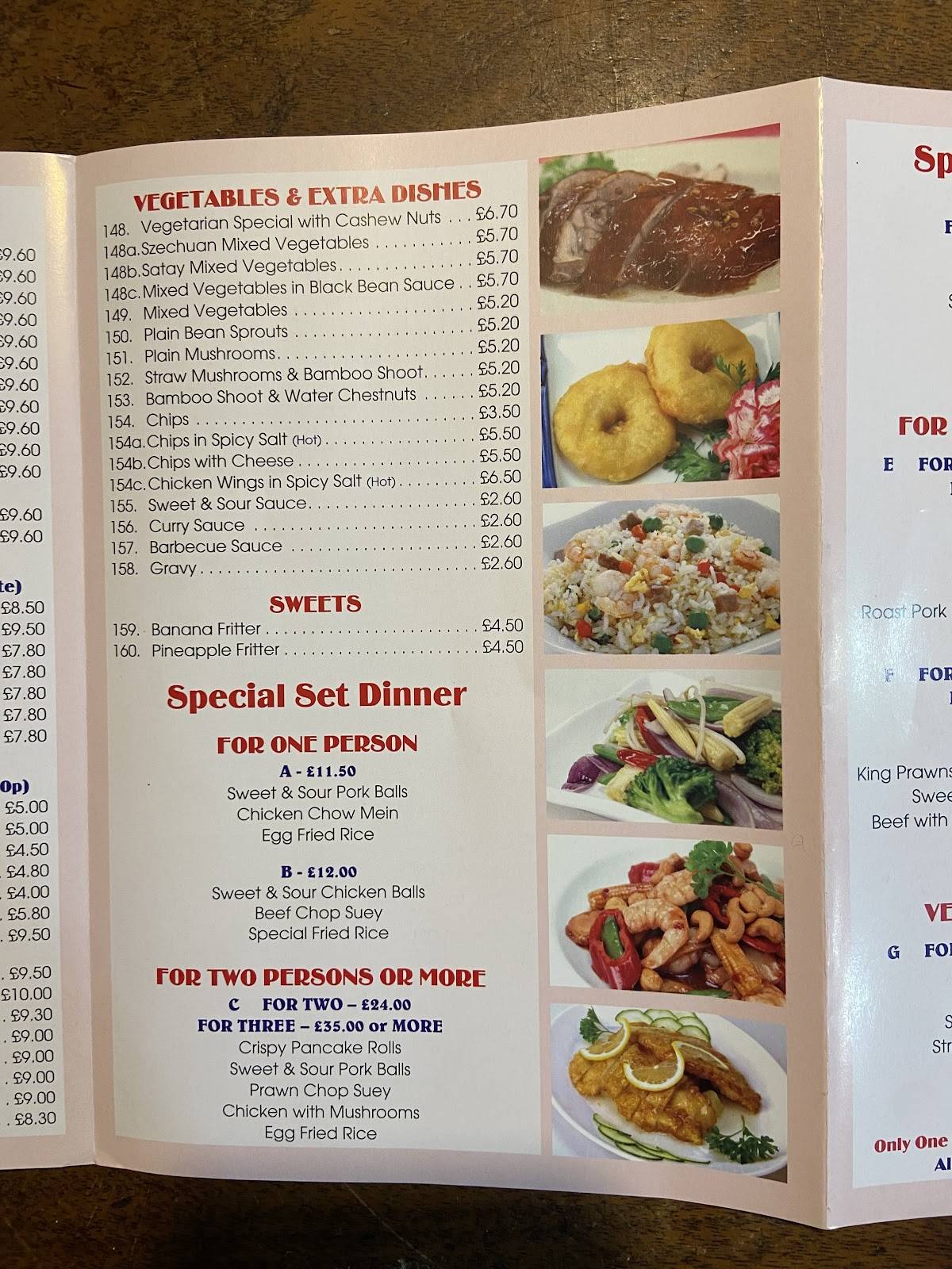 Menu at Peking Chef fast food, Bridgwater, 69 Fore St