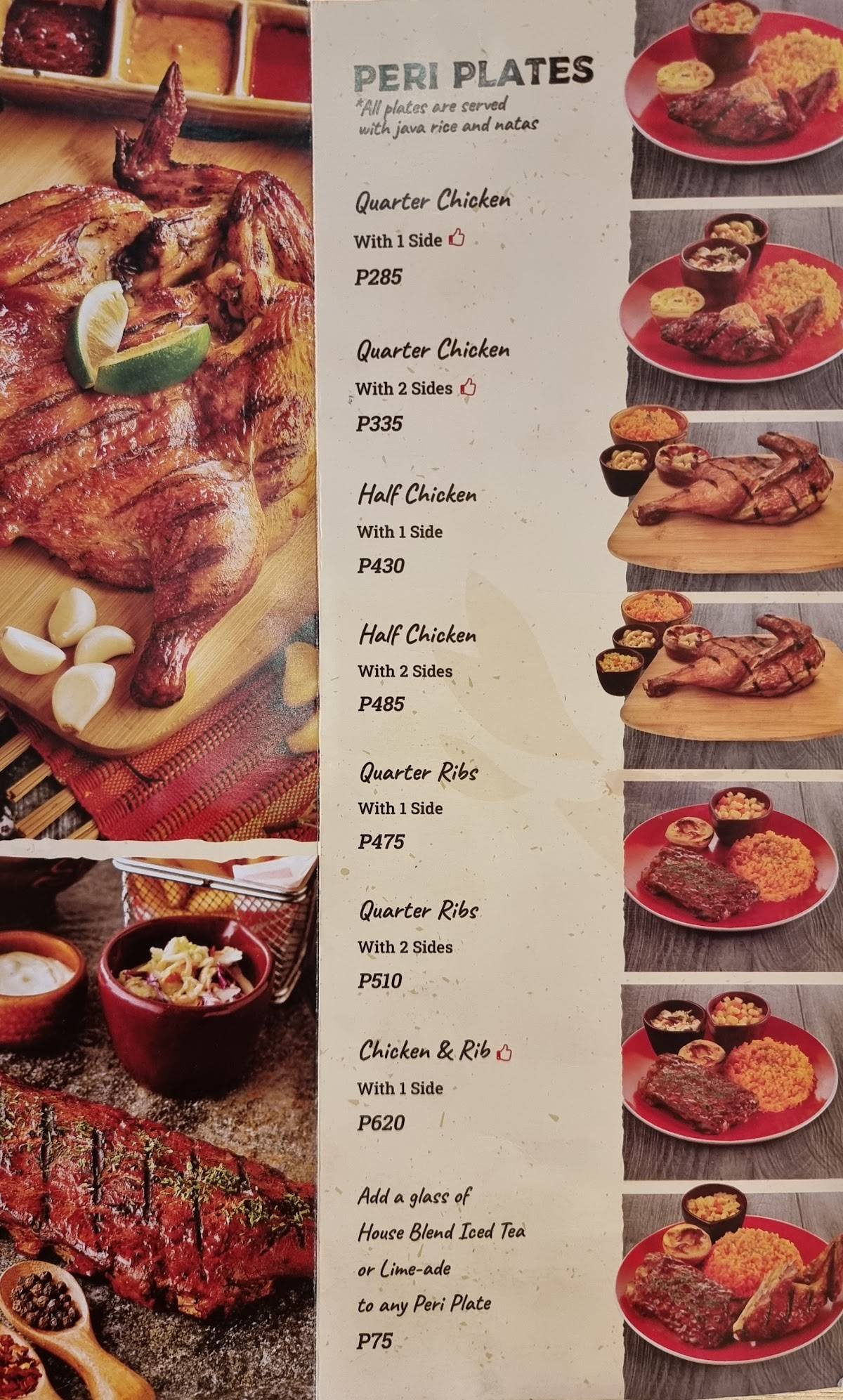 Menu at Peri Peri Charcoal Chicken & Sauce Bar- Shopwise Sucat, Parañaque