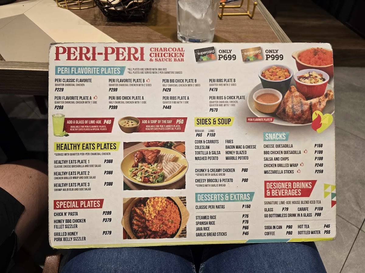 Carta de Peri-Peri Charcoal Chicken & Sauce Bar (St. Charbel) Mindanao ...