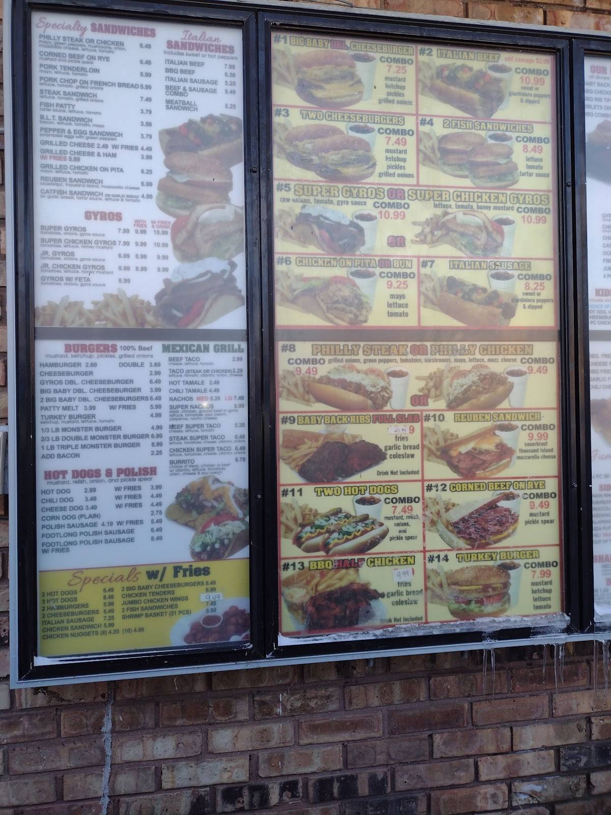 Menu at Perros Brothers Gyros fast food, Olympia Fields