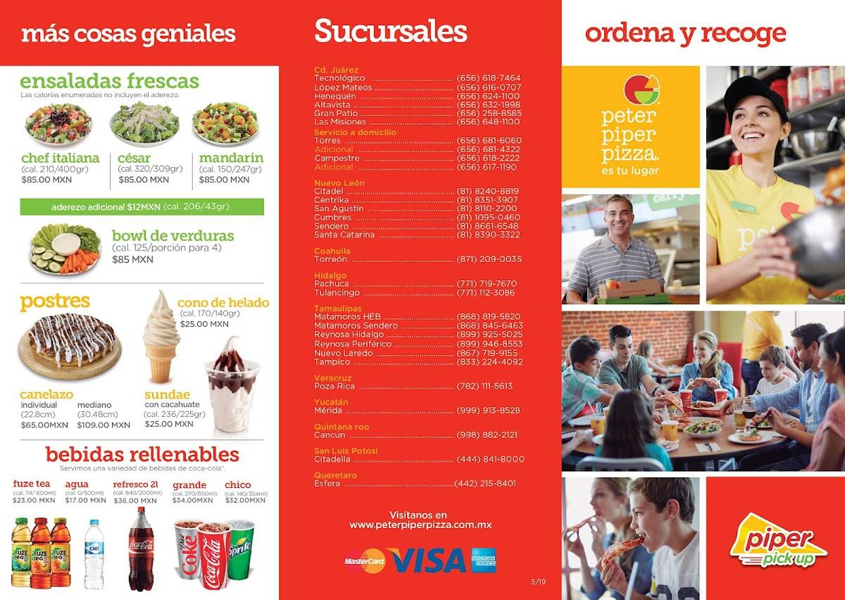 Carta del restaurante Peter Piper Pizza Torres, Ciudad Juarez, Av del ...