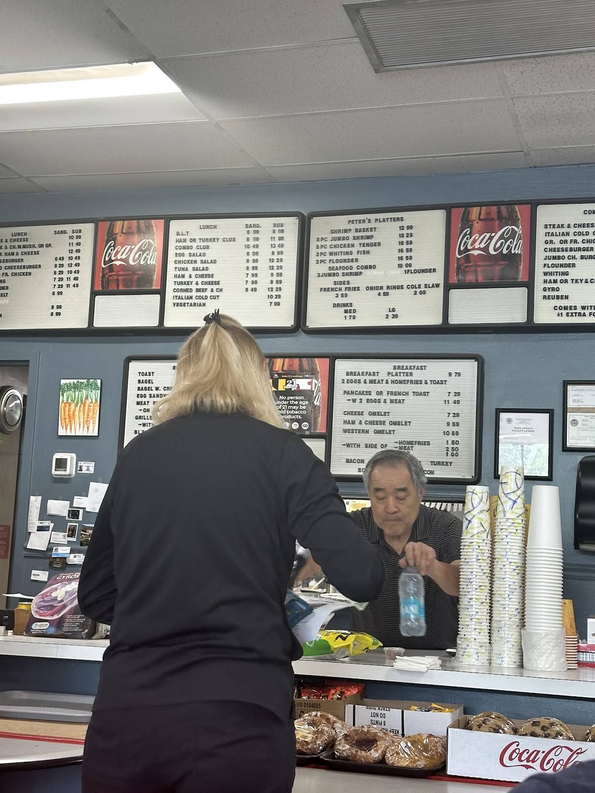 Menu at Peter's Grill cafe, Rockville