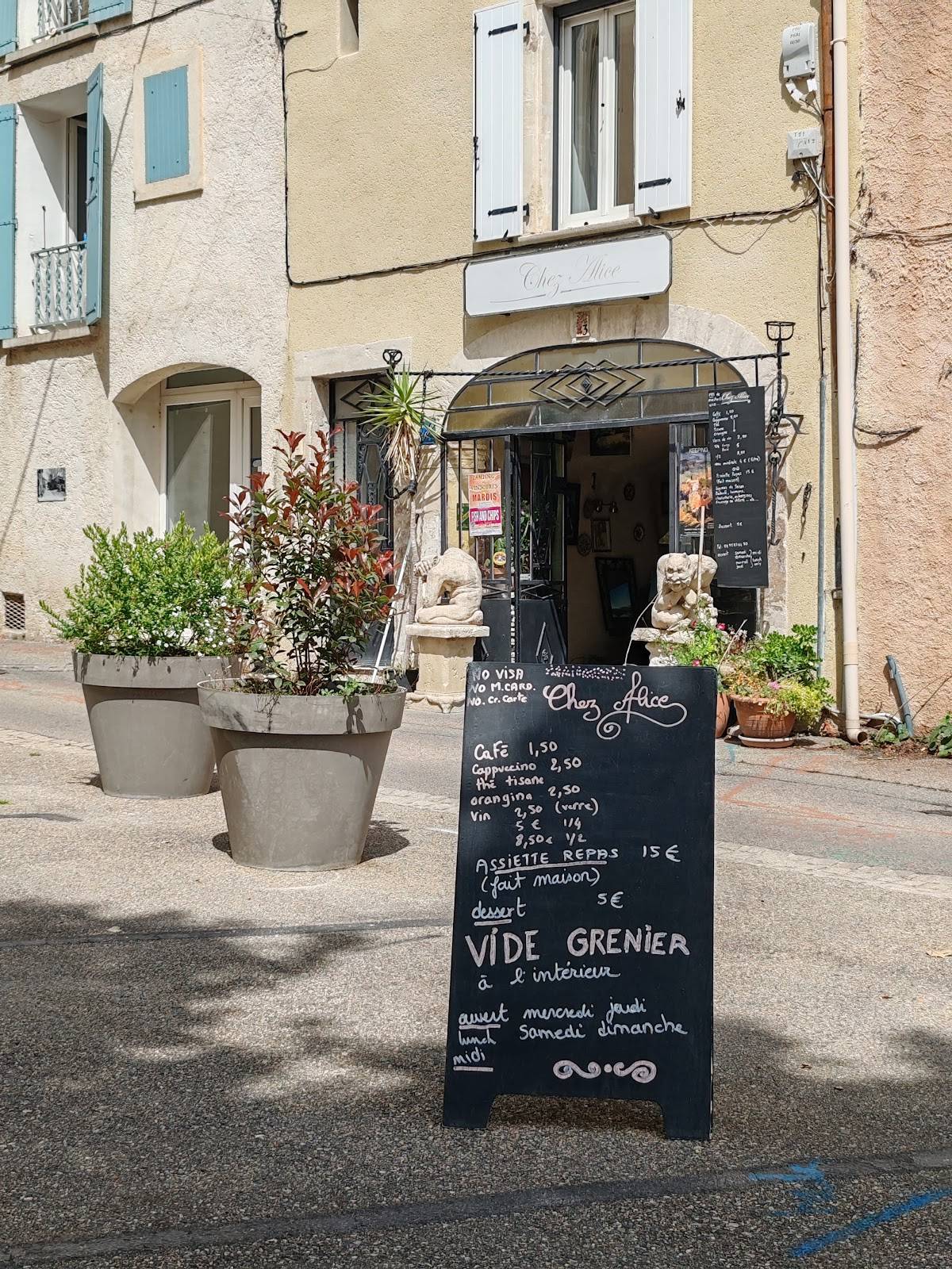 Menu au Petit Café "Chez Alice", Vinsobres