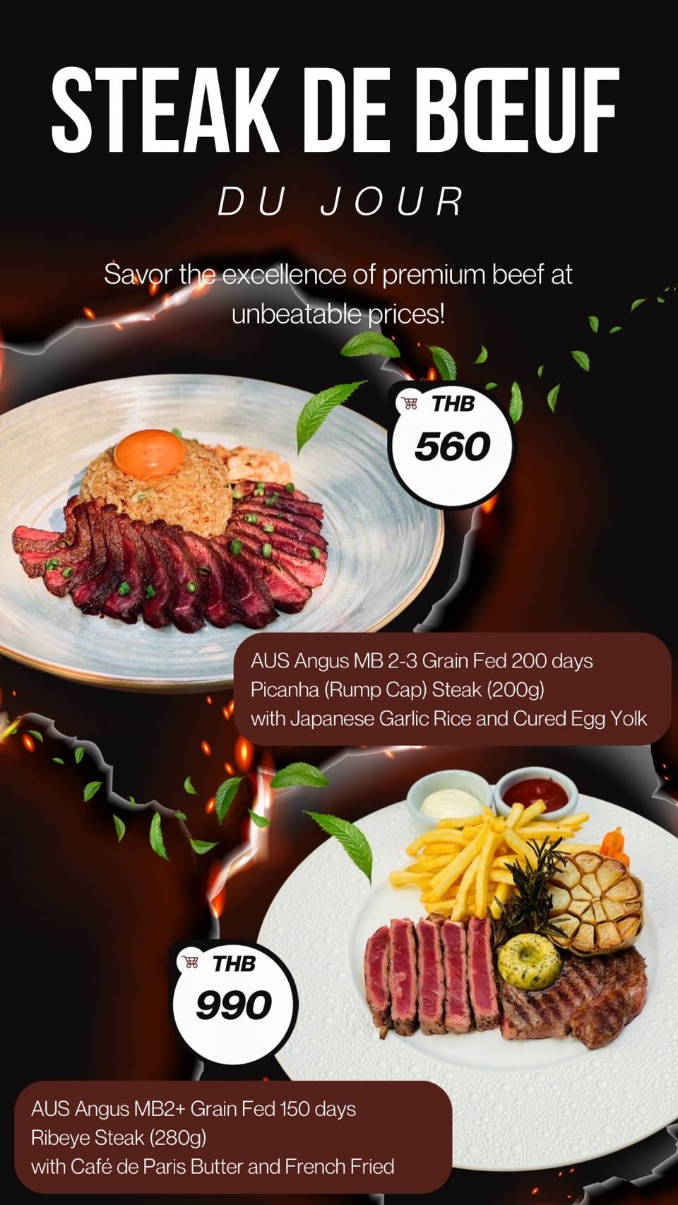 Menu at Petit Jardin Café et Bistro restaurant, Chiang Mai