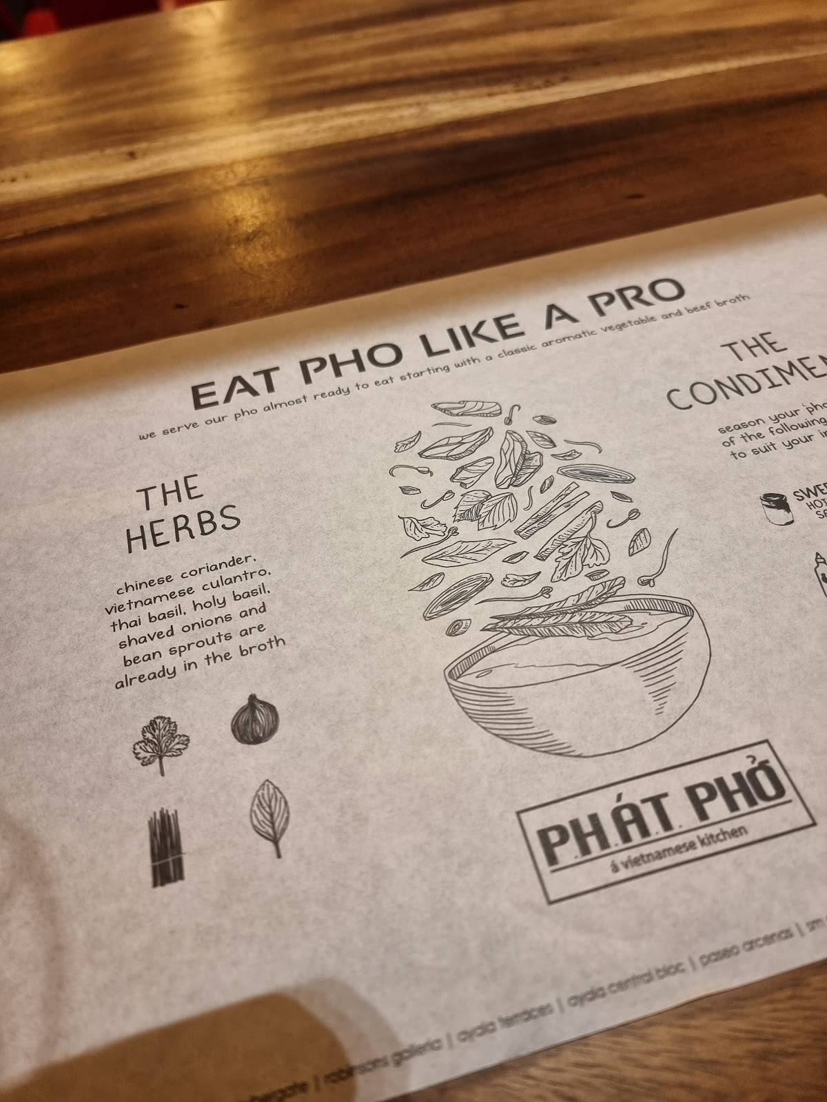 Menu at Phat Pho Crossroads restaurant, Cebu City, 8WH5+8MF