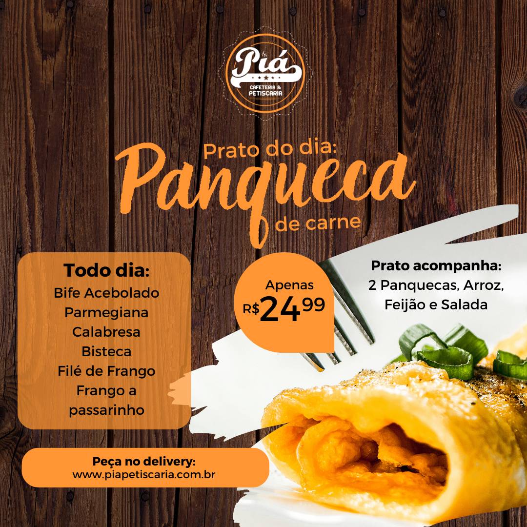 Menu at Piá Cafeteria e Petiscaria, Curitiba