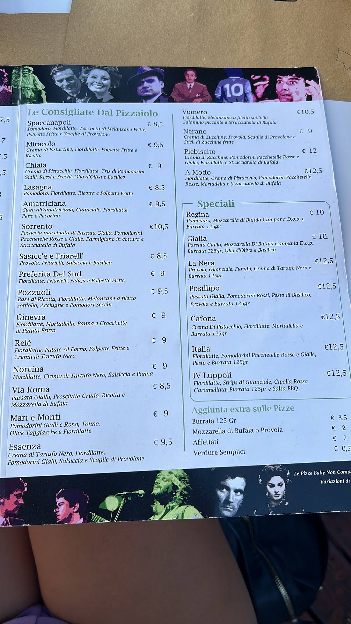 Menu da Pizzería Piacere Totò ristorante, Perugia