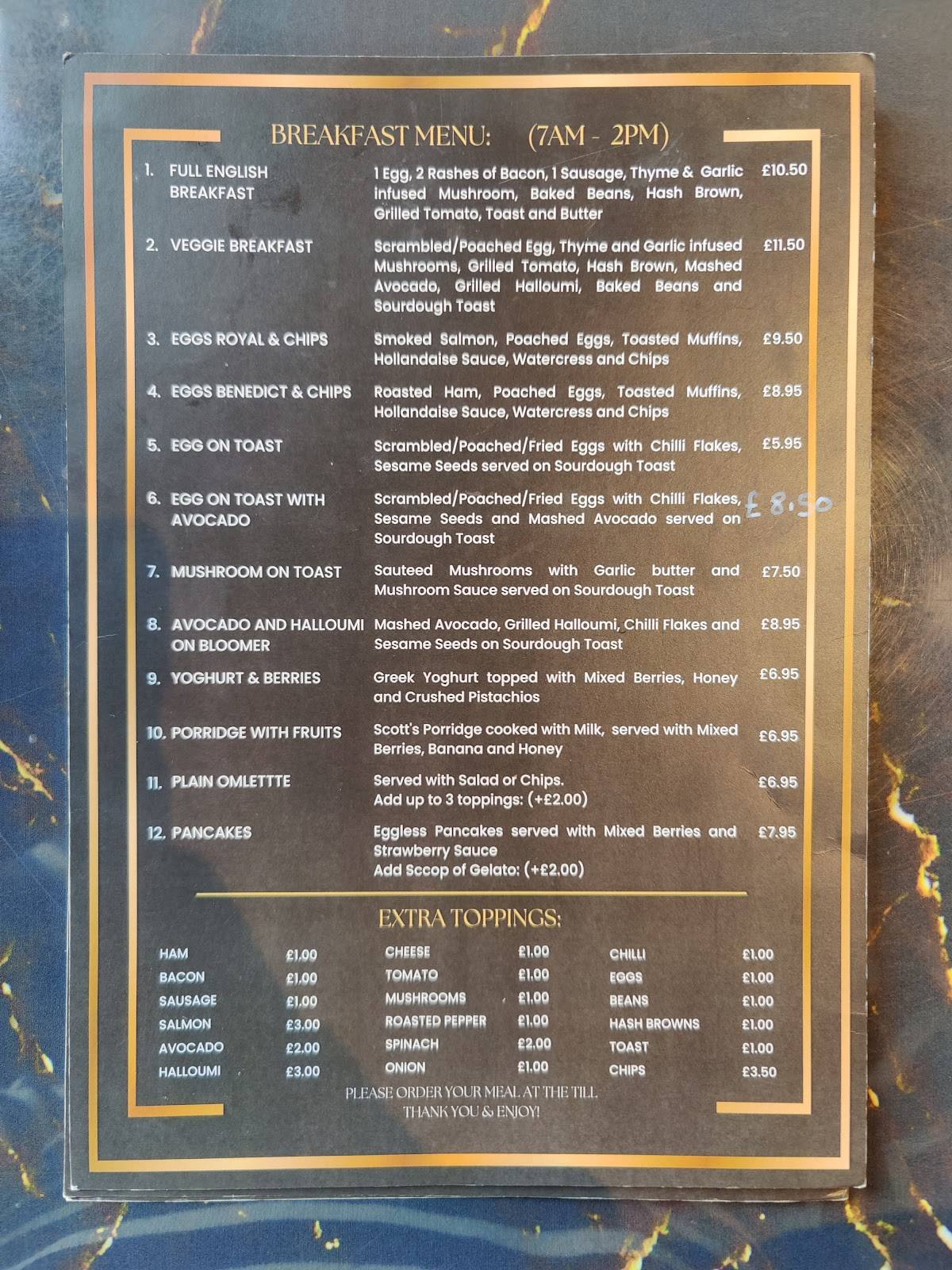 Menu at Caffe Pascucci cafe, Pinner, 385 Uxbridge Rd