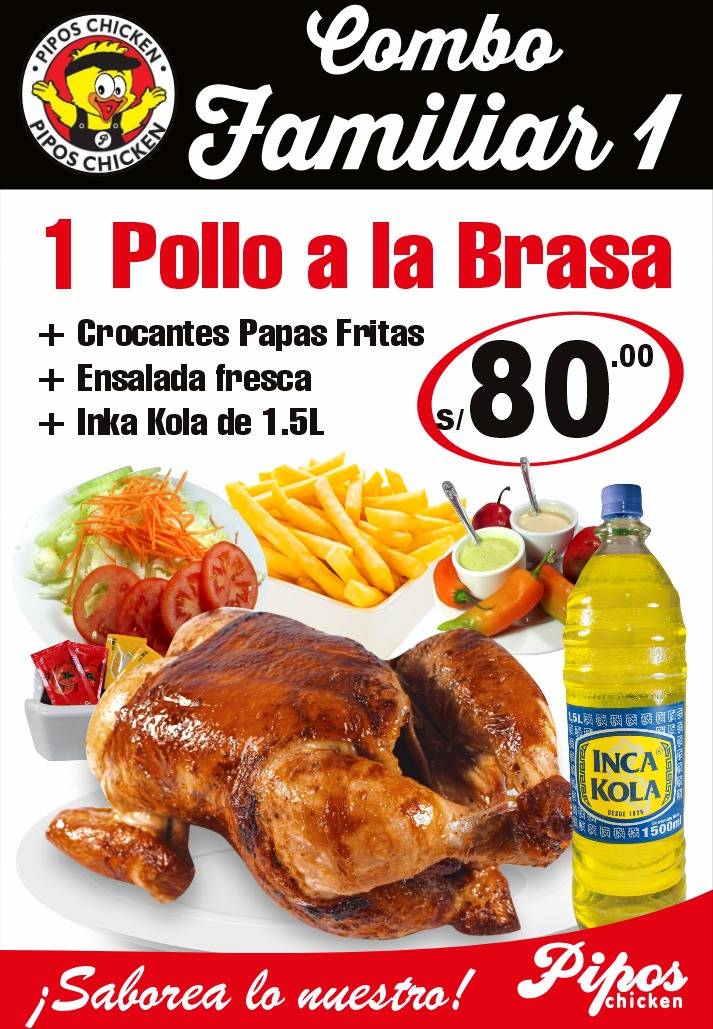Carta del restaurante Pipos Chicken, Santa Anita