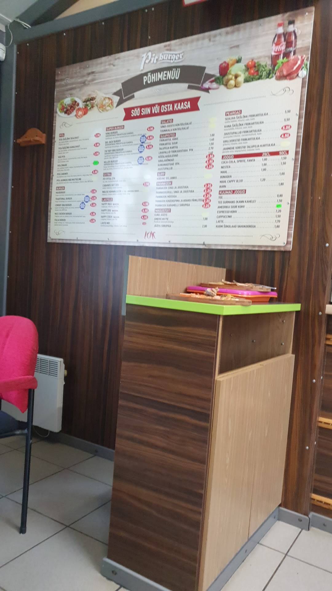 Menu at Pit Burger - Kohtla-Järve restaurant, Kohtla-Järve