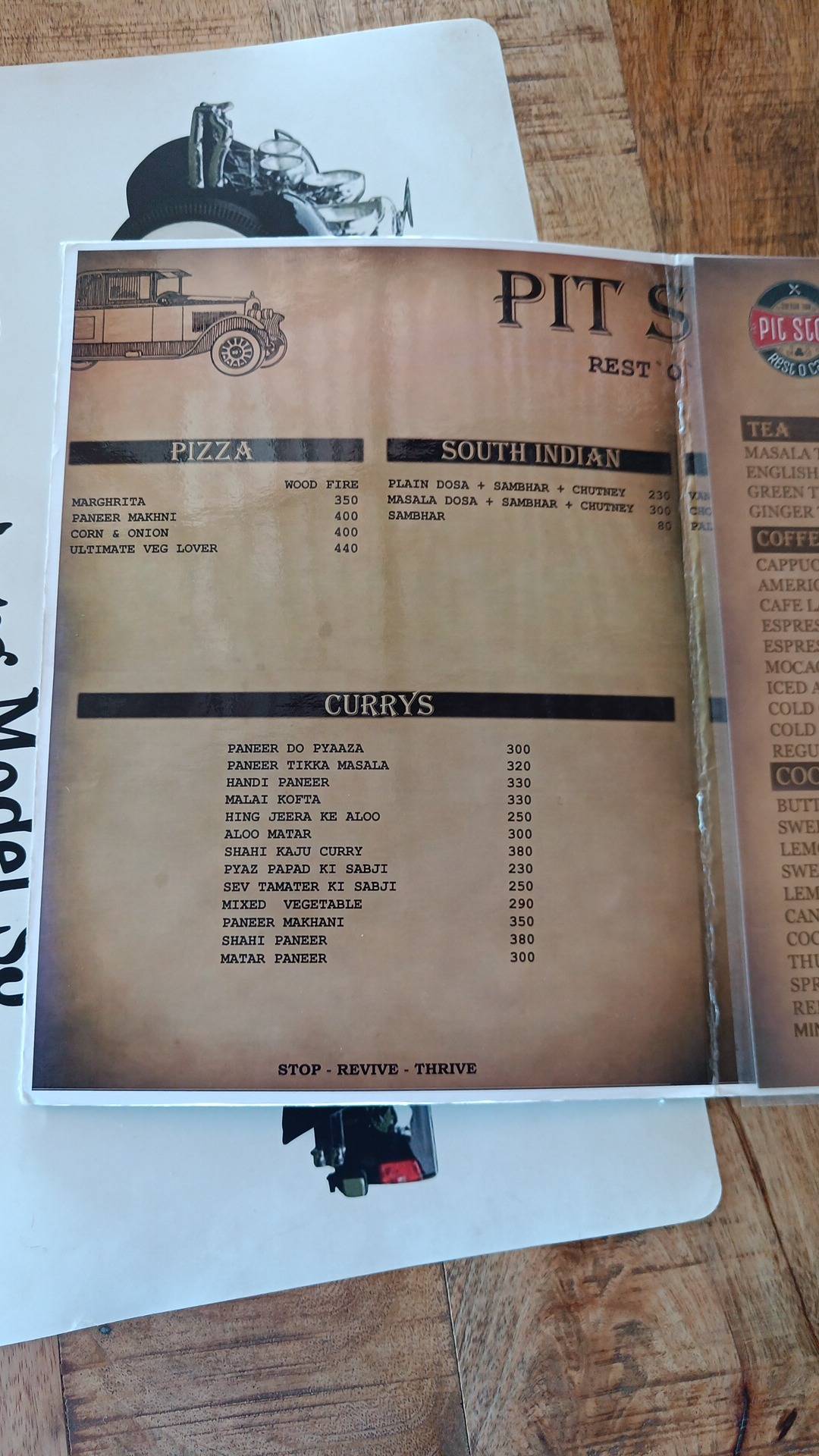 Menu at Pit Stop Deogarh ( Cafe & Restaurant ), India