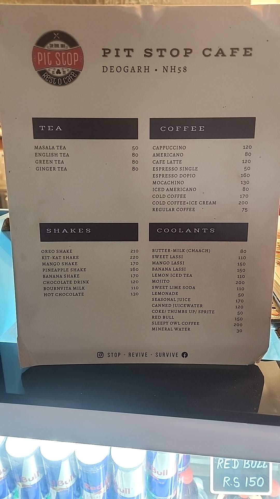 Menu at Pit Stop Deogarh ( Cafe & Restaurant ), India