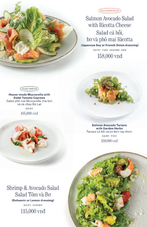 Menu at Pizza 4P's Vincom Grand Park restaurant, Ho Chi Minh City