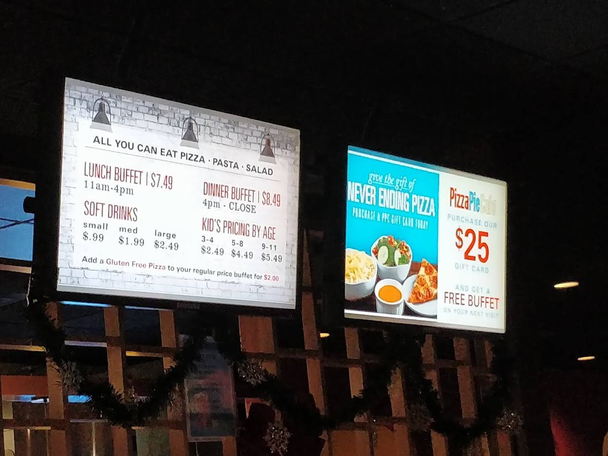 Menu at Pizza Pie Cafe, Provo