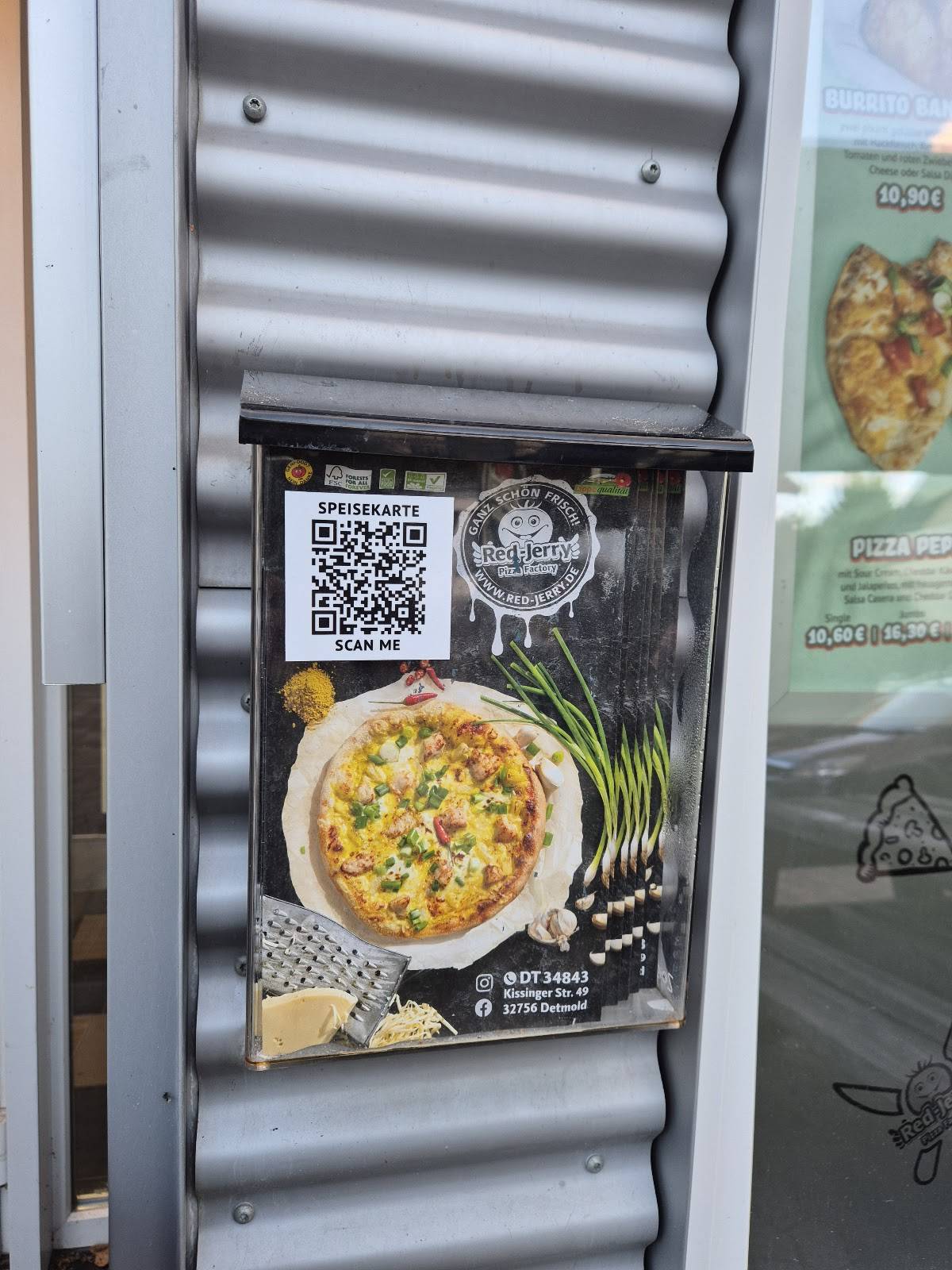 Speisekarte von Red-Jerry Pizza Factory, Detmold
