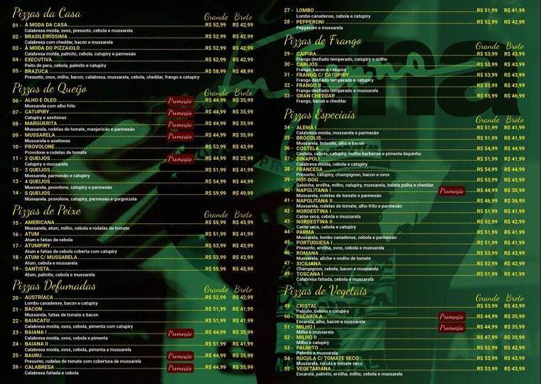 Menu em Pizzaria e Restaurante Brasileiríssima, São Paulo