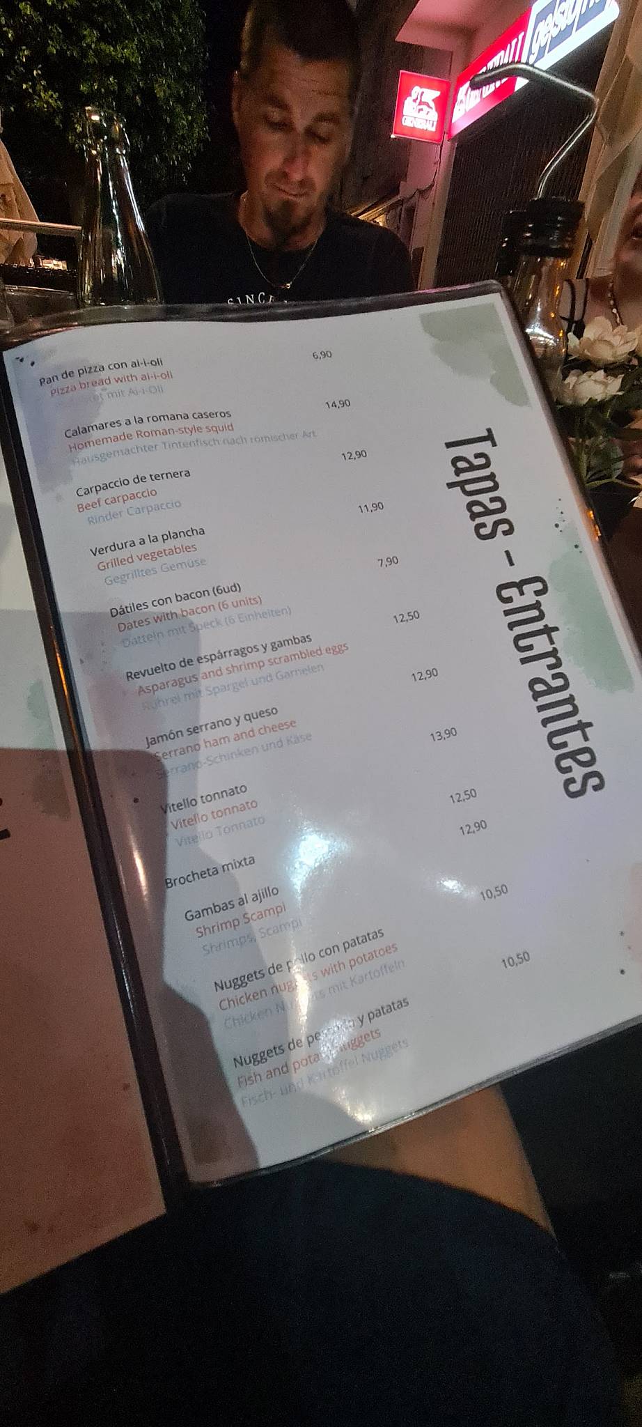 Carta de Pizzeria Artà, Artà