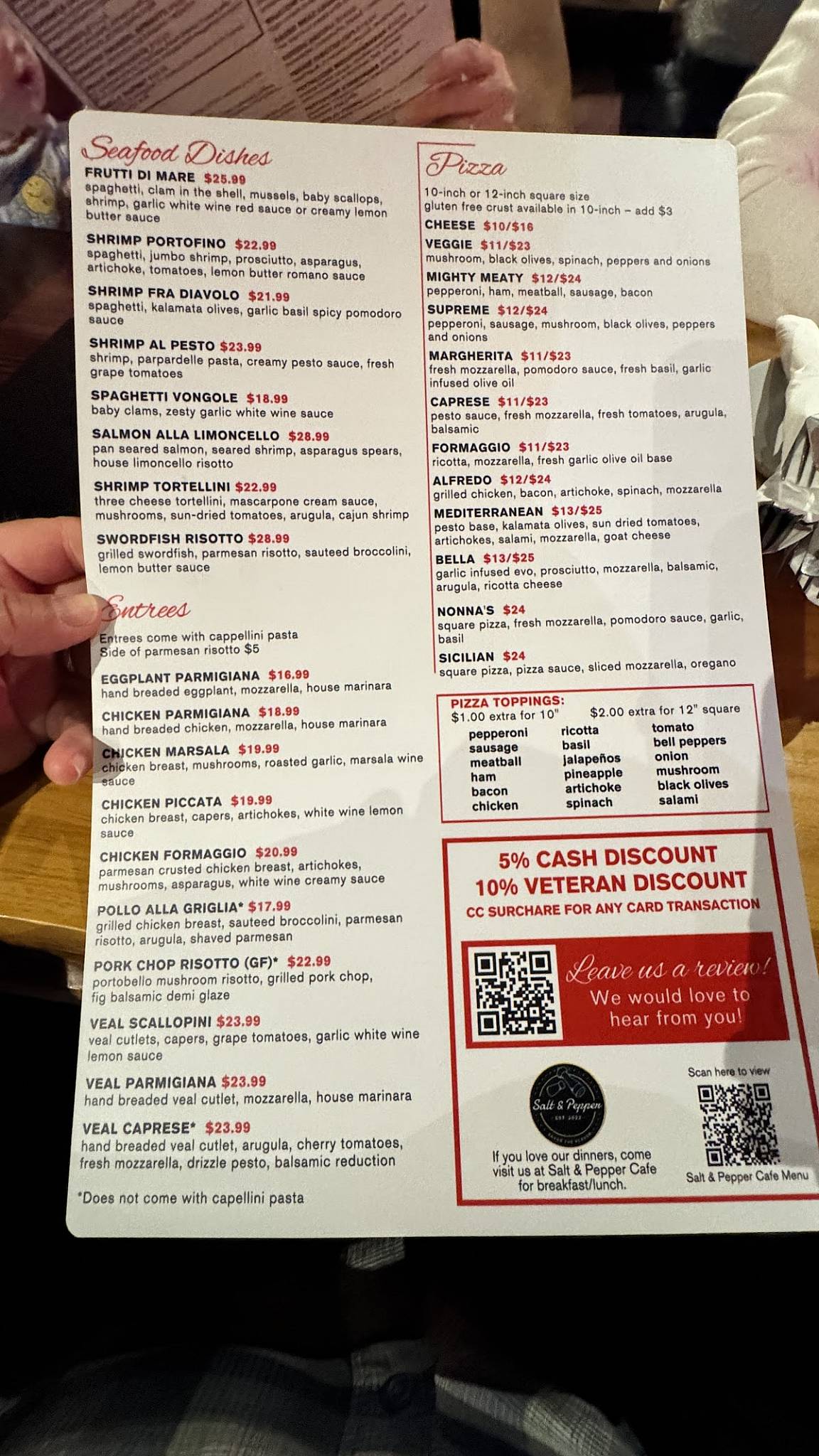 Menu at Ciao Bella Italian Restaurant, Prescott Valley, Florentine Rd ...