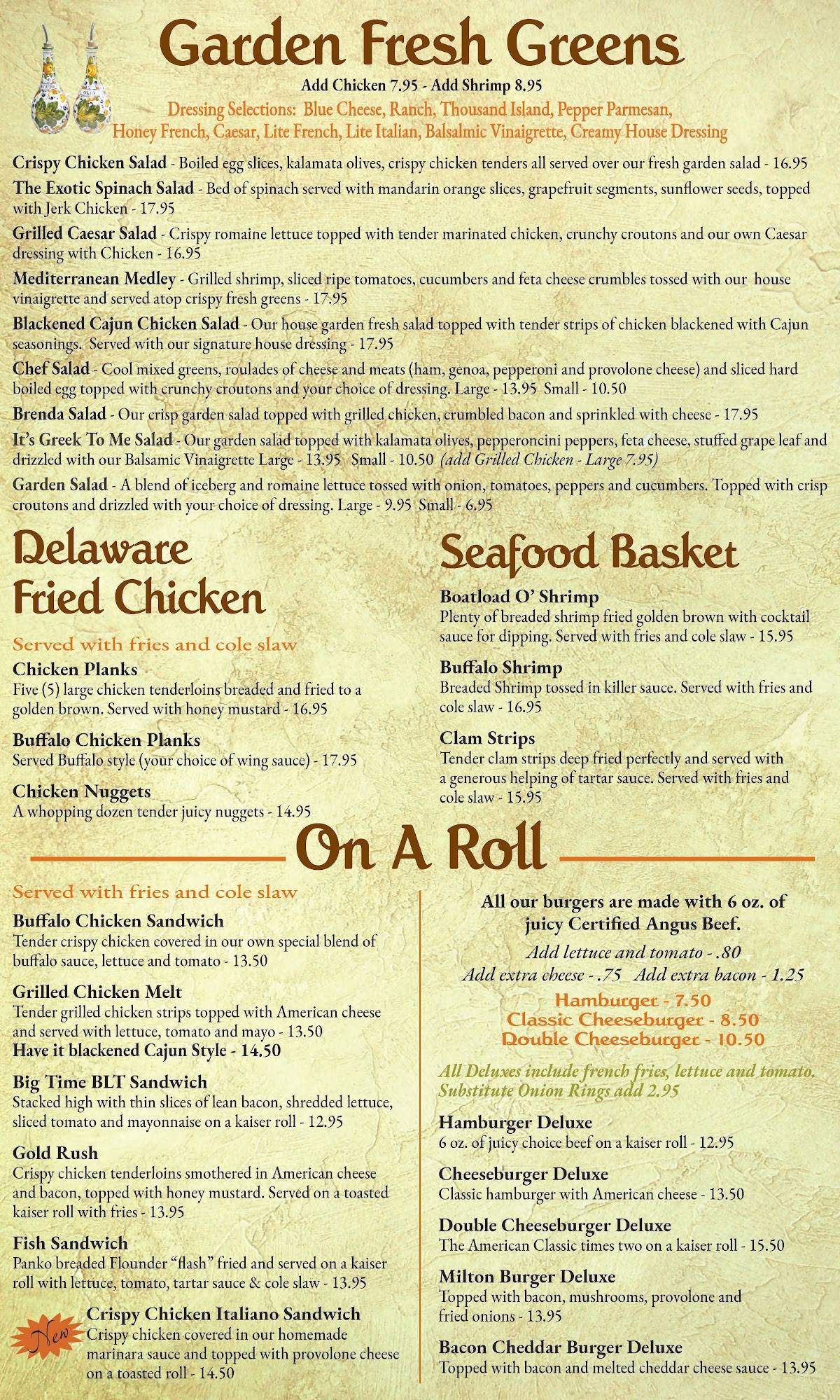 Menu at Miltonian Pizzeria & Wing House, Milton, 618 Mulberry St