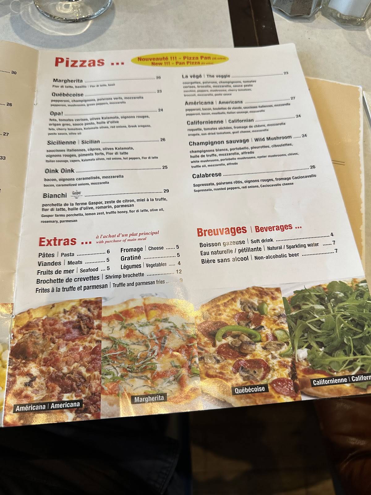 Menu au Ottavio pizzeria, Laval, Blvd. Saint-Martin O