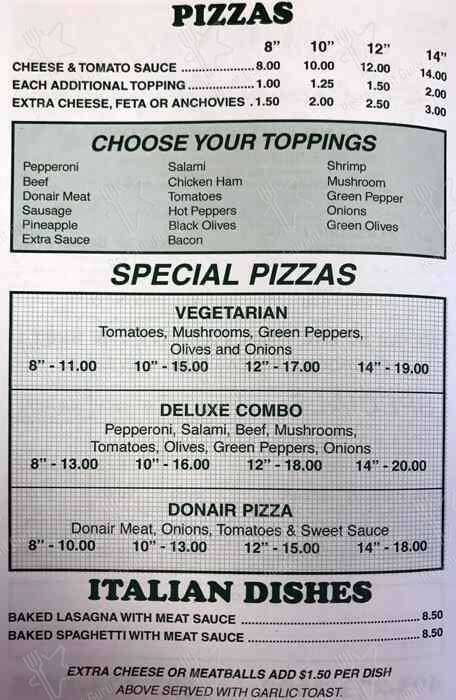 Menu at Western Style Chicken & Pizza pizzeria, Calgary