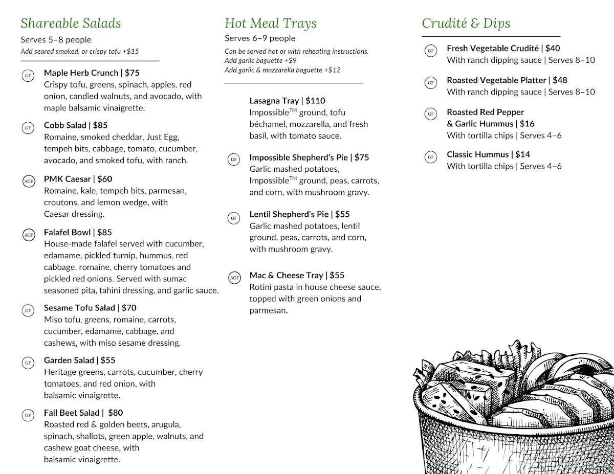 Menu at Plant Matter Kitchen restaurant, London