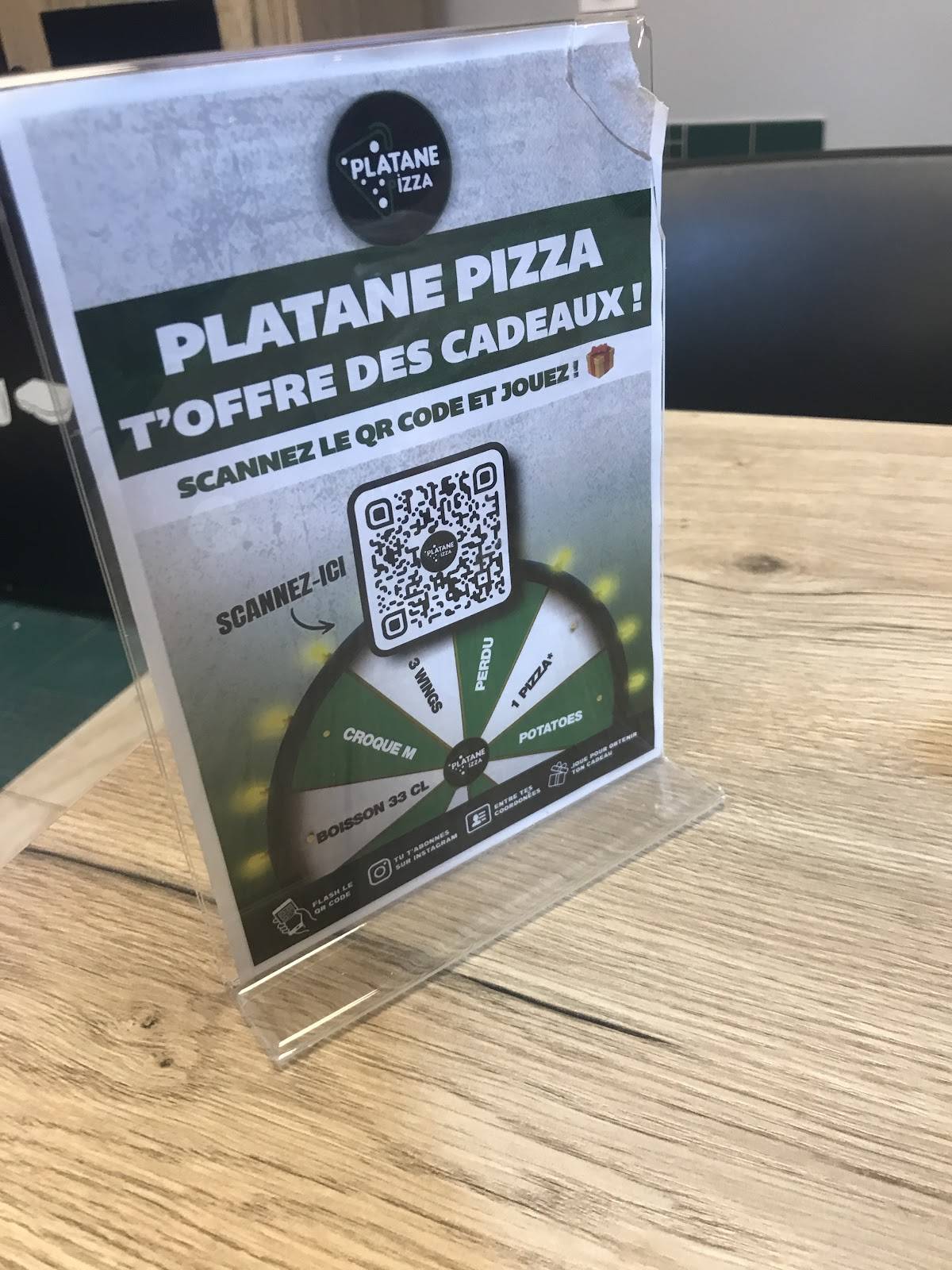 Menu au Platane Pizza restaurant, Trappes