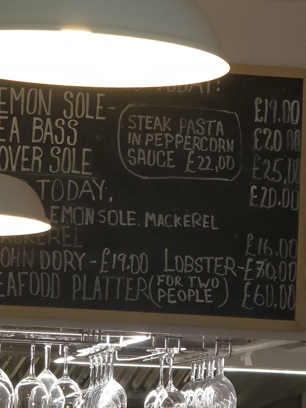 Menu at Platters restaurant, Plymouth, 12 The Barbican