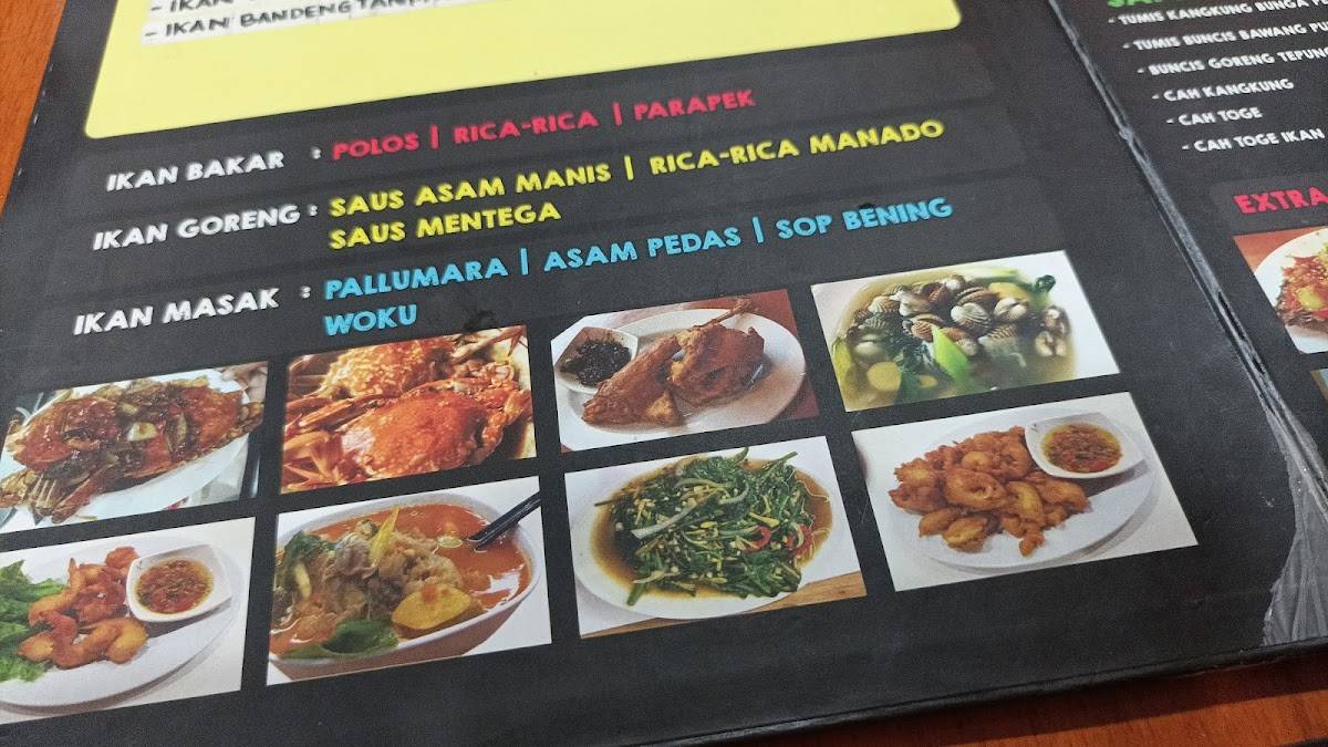 Menu at Pondok Ikan Bakar Khas Makassar restaurant, Sukahati