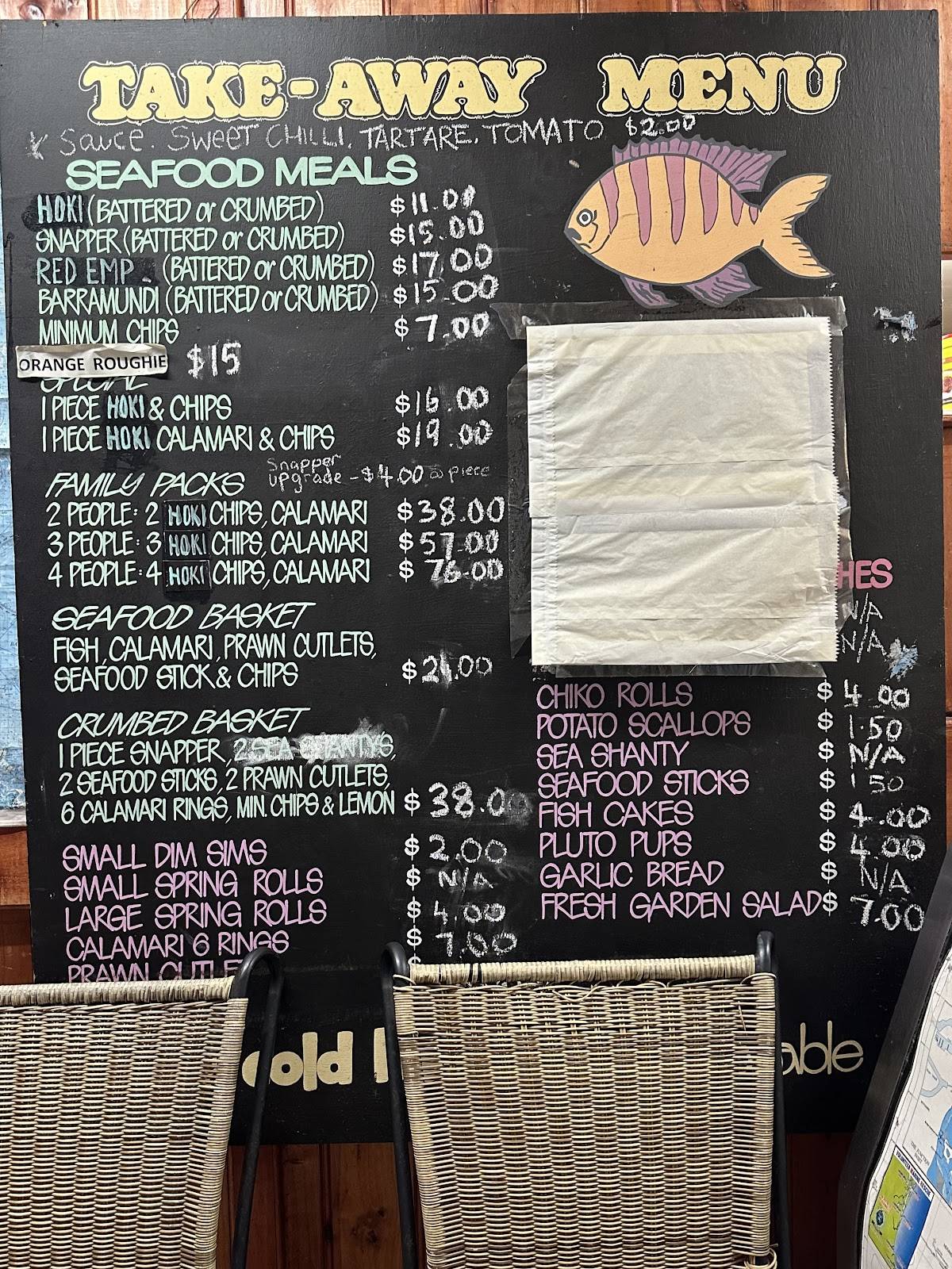 Menu at Portside Seafood Restaurant, Buddina
