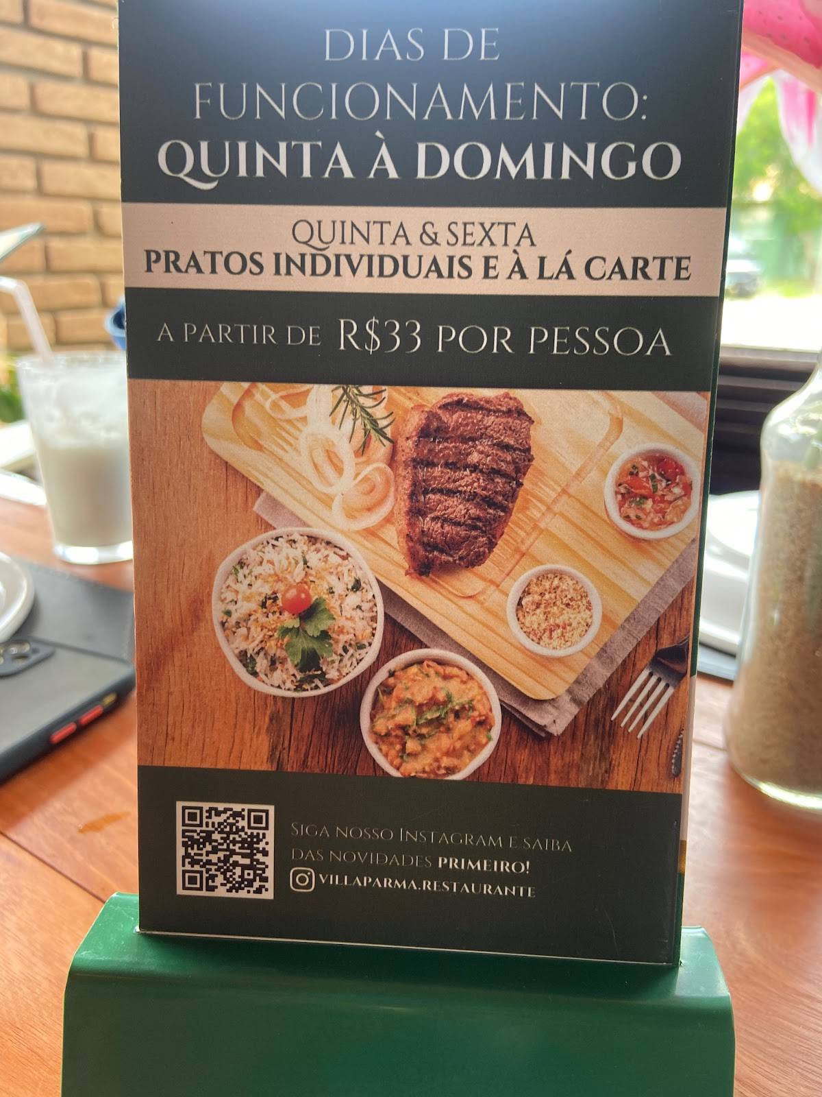 Menu em Villa Parma Restaurante: Parmegiana, Bebidas, Pesqueiro em ...