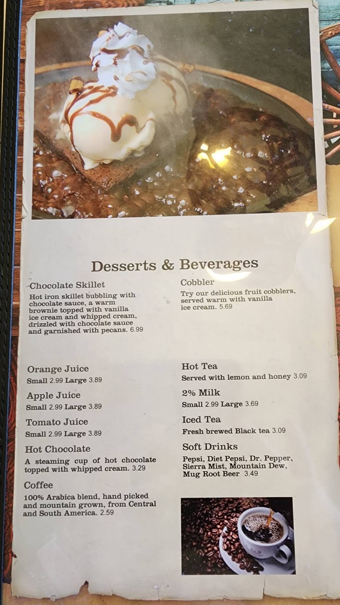 Menu at Prairie Kitchen restaurant, Ada