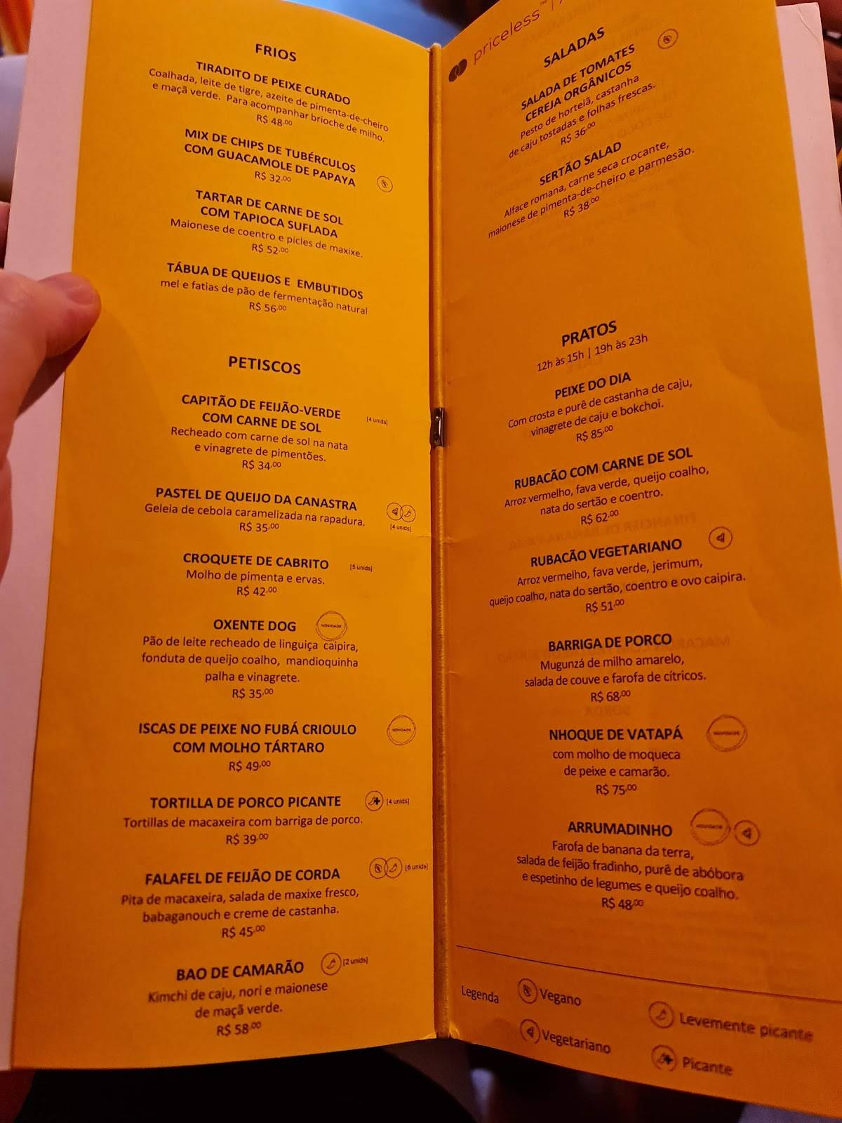 Menu em Priceless Mastercard - NOTIÊ Restaurante e ABARU Bar, São Paulo