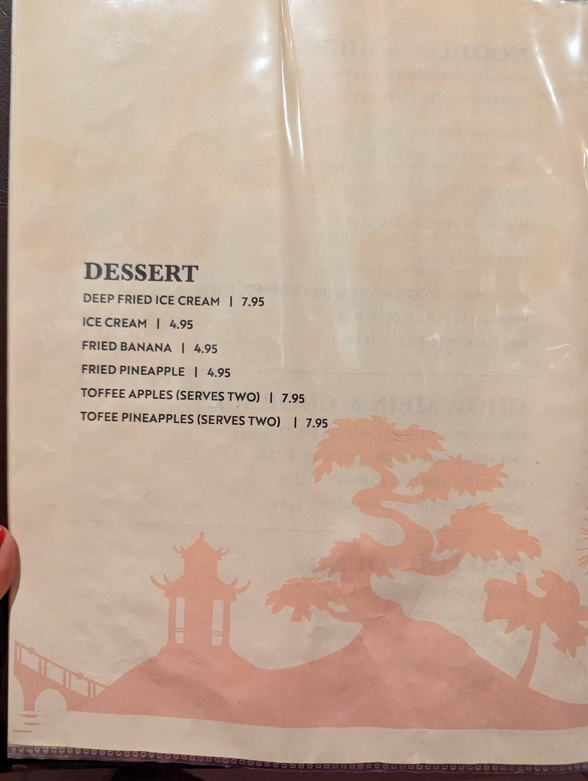 Menu at Princess Garden restaurant, Kansas City