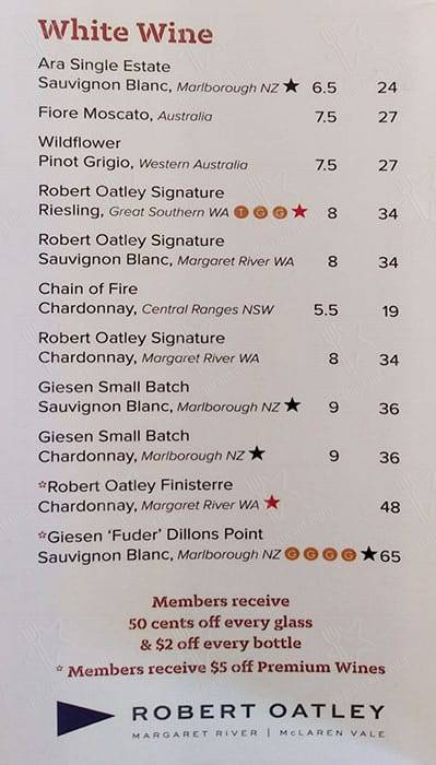 Menu at Amstel Club, Cranbourne