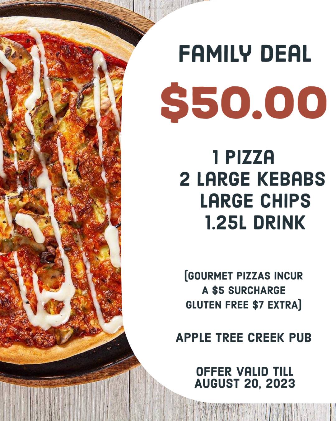 Menu at Apple Tree Creek Pub, Apple Tree Creek