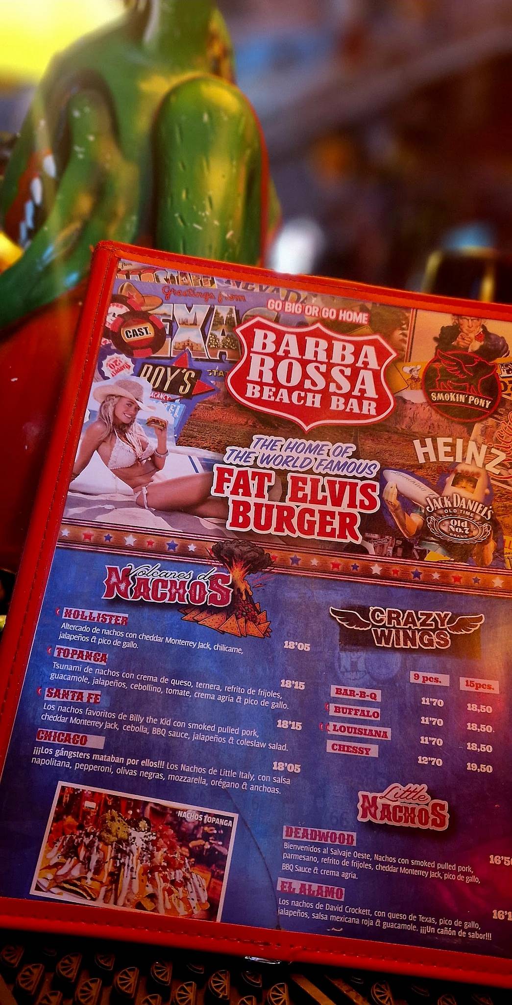 Carta de Barba Rossa Beach Bar Castelldefels, Casteldefels