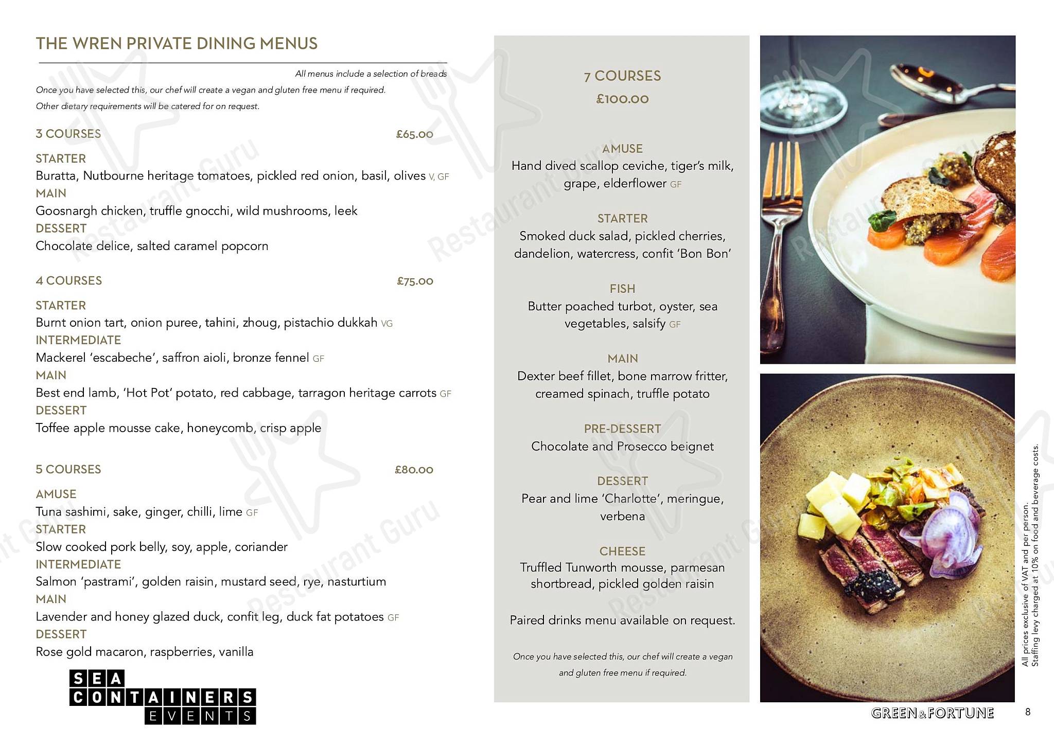 Menu at Cucumber Bar Sea Containers, London