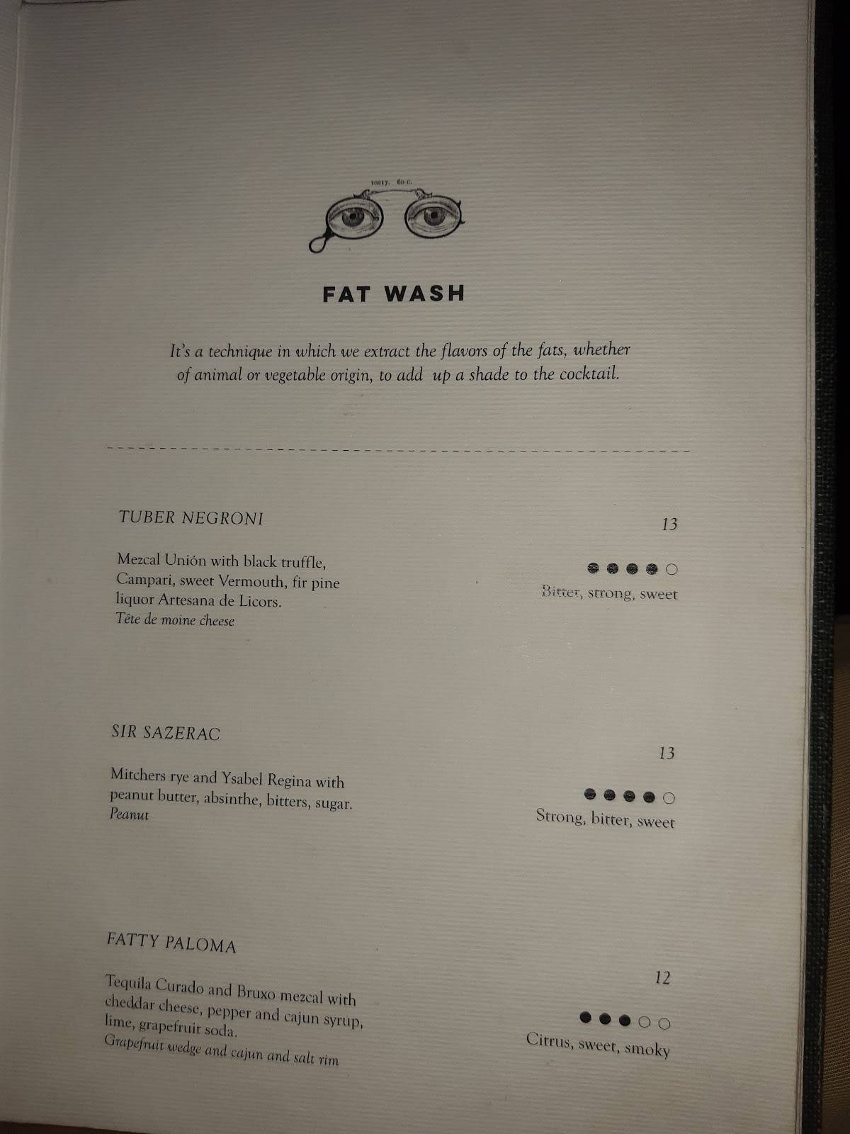 Menu at Dr Stravinsky pub & bar, Barcelona