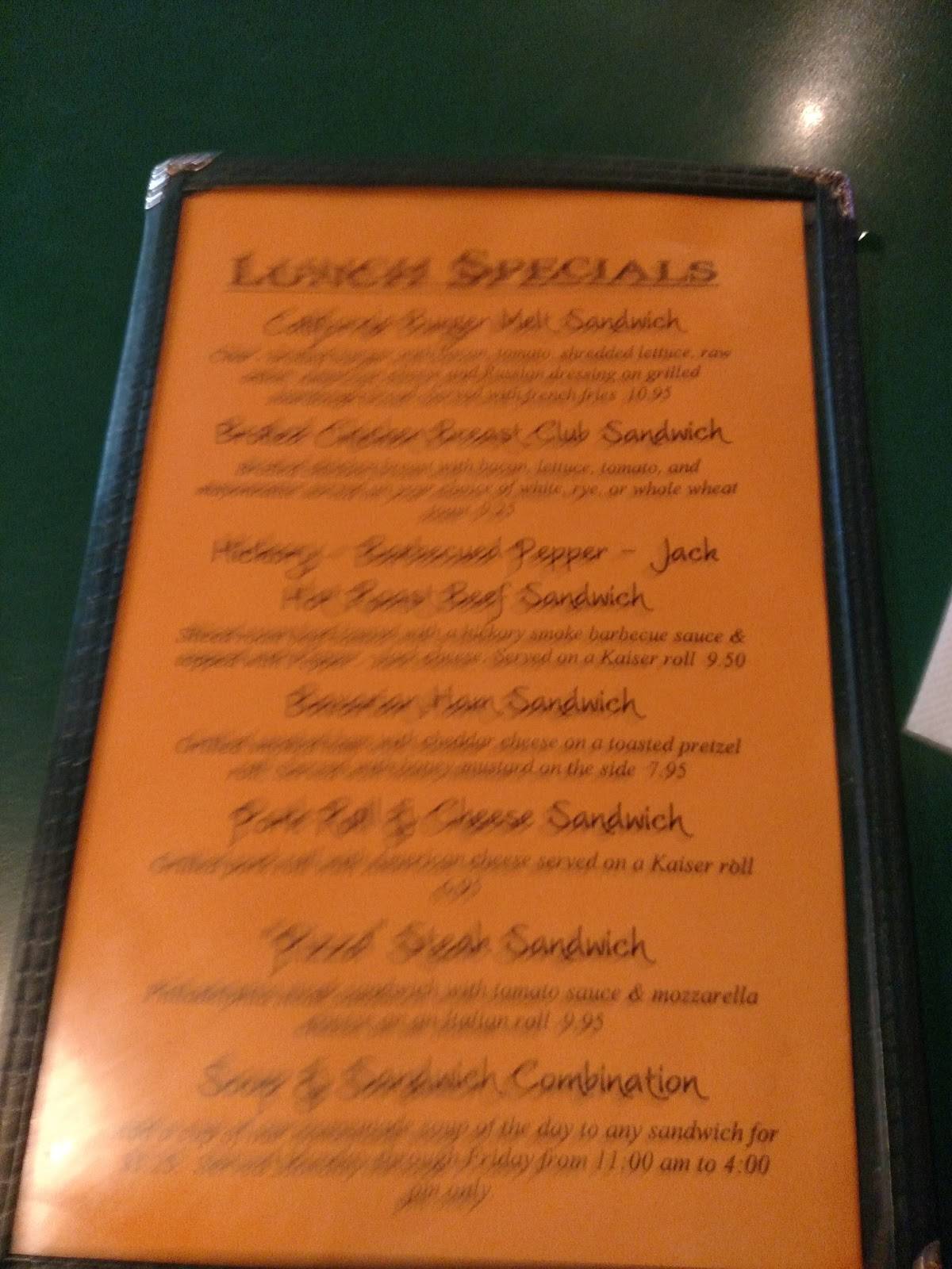 Menu at Dunleavy's pub & bar, Hainesport